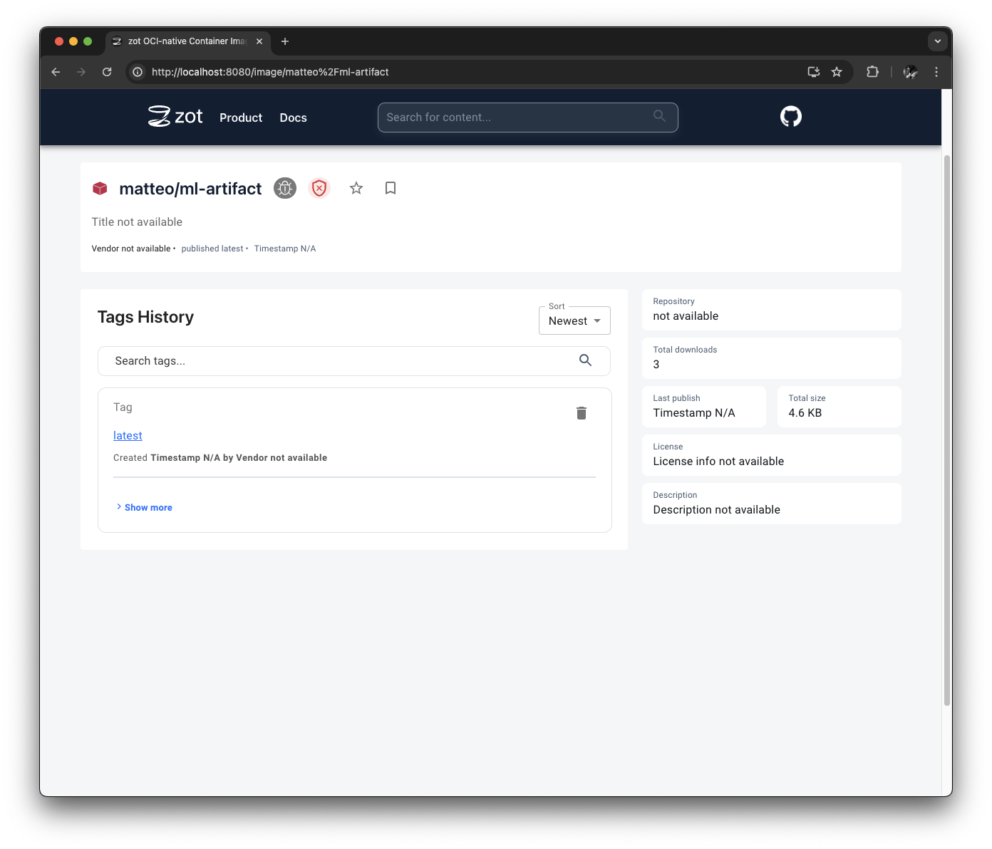 Demo 1: Introduction - OCI Artifact for ML model & metadata